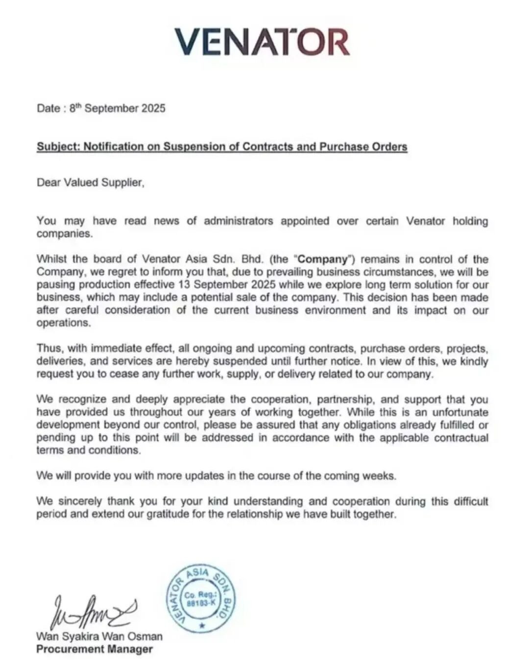 Venator in Crisis: Selling UK Assets, German Insolvency, Malaysia TiO₂ ...